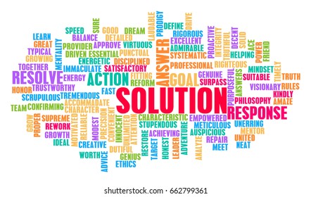 Solution Word Cloud Concept On White Stock Illustration 662799361 ...