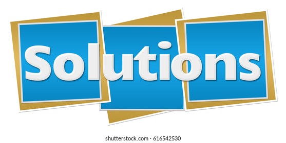 Solutions Blue Blocks Stock Illustration 616542530 | Shutterstock