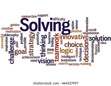 Solving Word Cloud Concept On White Stock Illustration 464527997 ...