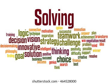 Solving Word Cloud Concept On White Stock Illustration 464528000 ...