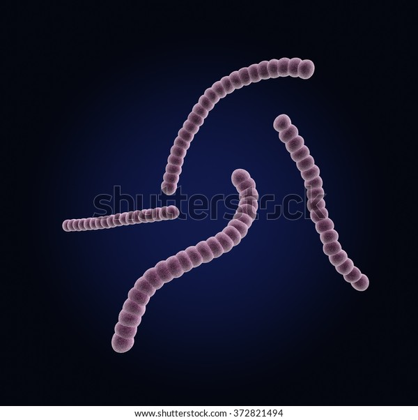 Some Streptococcus Under Microscope 3d Render Stock Illustration ...