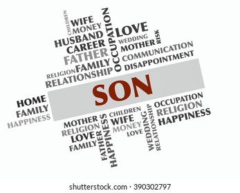 Son Word Cloud Relations Concept Stock Illustration 390302797 ...