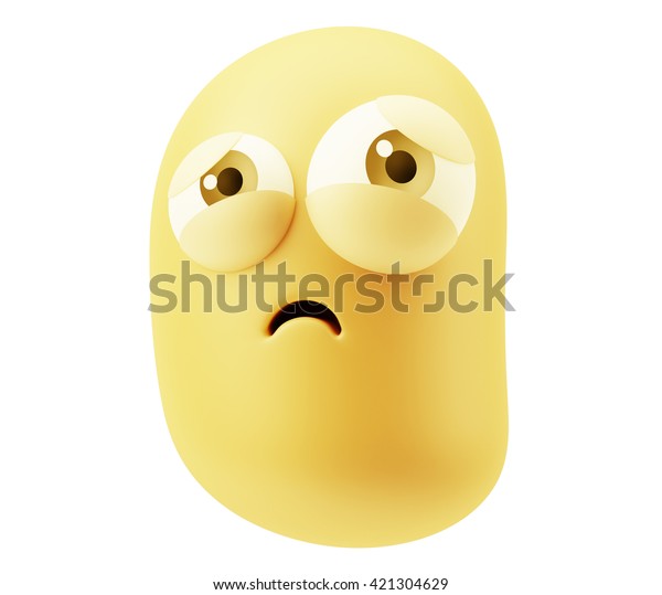 Sorry Emoticon Face 3d Rendering Stock Illustration 421304629 ...