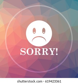 Sorry Icon Sorry Website Button On Stock Illustration 646783042