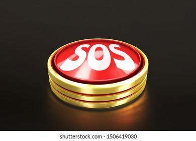 Sos Red Round Push Button Sos Stock Illustration 1506419030 | Shutterstock