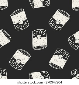 Soup Doodle Seamless Pattern Background Stock Vector (Royalty Free ...