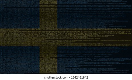 Source Code Flag Sweden Swedish Digital Stock Illustration 1342481942 ...