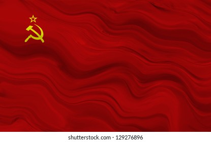 Flag Soviet Union On Fabric Texture Foto Stok 290408948 | Shutterstock