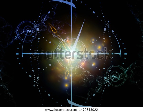 Space Clocks Faces Time Series Background Stock Illustration 1492813022 ...