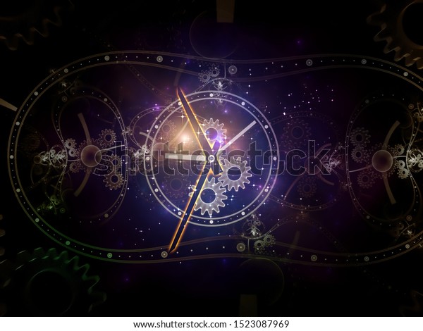 Space Clocks Faces Time Series Background Stock Illustration 1523087969 ...