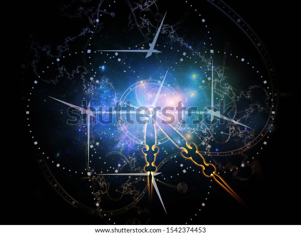 Space Clocks Faces Time Series Background Stock Illustration 1542374453 ...