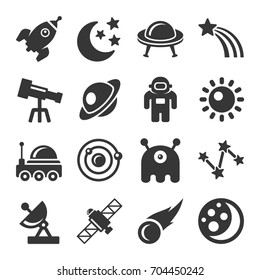Space Icon Set Stock Illustration 704450242 | Shutterstock