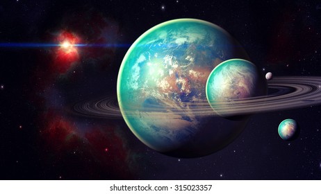 Space Planets Alien Solar System Stock Illustration 315023357 ...