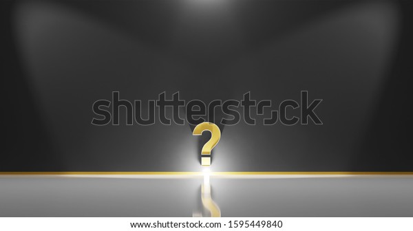 Space Question Mark Illuminated By Light Stock Illustration 1595449840 ...