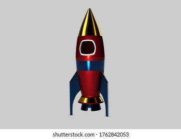Space Rocket 3d Model Isolated 3d Stock Illustration 1762842053 ...