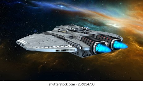 3d Cg Rendering Space Ship: ภาพประกอบสต็อก 1264385263 | Shutterstock