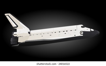 Space Shuttle Profile View Black Space Stock Vector (Royalty Free ...