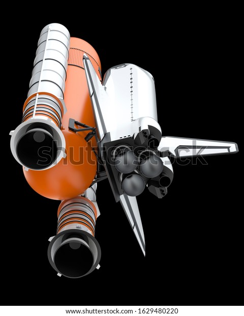 Space Shuttle Scene Perspective View Isolated Stock Illustration ...