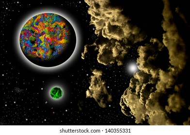 Cartoon Earth Planets Seamless Pattern Animals Stock Vector (Royalty ...