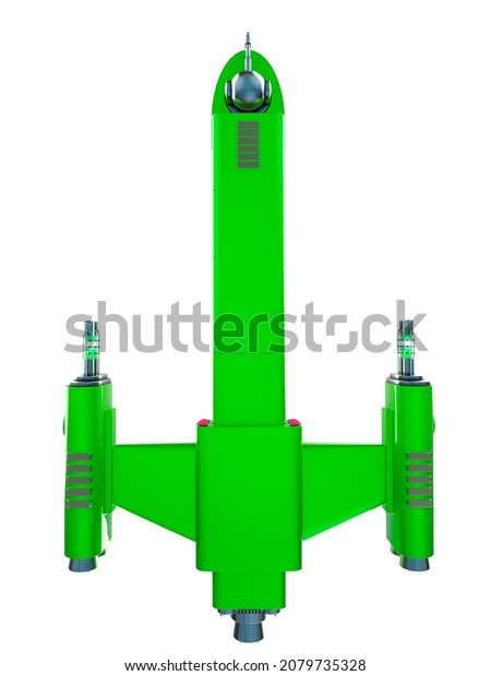Spaceship Bottom View White Background 3d Stock Illustration 2079735328 ...