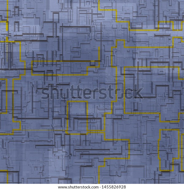 Spaceship Hull Texture Pattern Seamless Scifi Stock Illustration ...