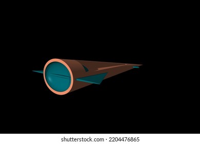 Spaceship Shape Flat Texture Black Background Stock Illustration ...