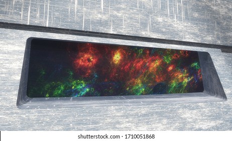 Spaceship Window View On Outer Space Stock Illustration 1710051868 ...