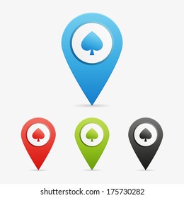 Set Clean Vector Color Spade Symbol: vector de stock (libre de regalías ...