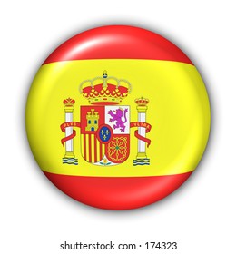 Spain Flag Button Stock Illustration 174323 | Shutterstock