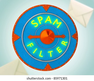 Spam Filter Shield Stock Illustration 85971301 | Shutterstock