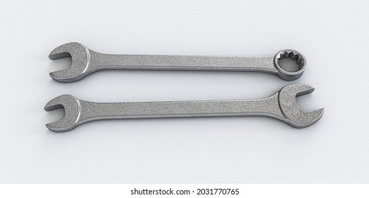 Spanner Isolated On White Background 3d Stock Illustration 2031770765 ...