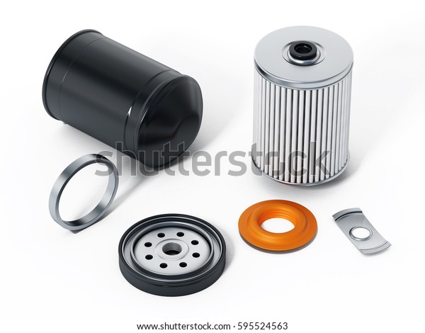 Spare New Oil Filter Exploded Perspective Stock Illustration 595524563 ...