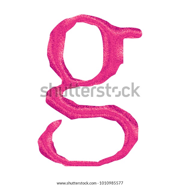 Sparkling Glitter Pink Lowercase Small Letter Stock Illustration ...