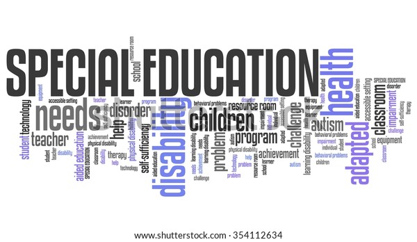 Special Education Needs Disability Help Word Stock Illustration 354112634