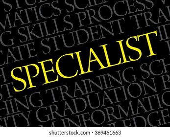 Specialist Word Cloud Education Concept Background Stock Illustration ...