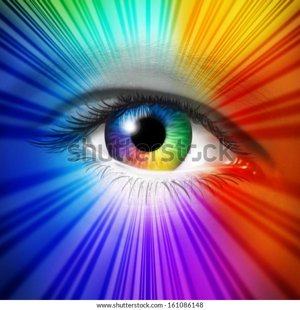 Spectrum Eye Concept Human Iris Pupil Stock Illustration 161086148