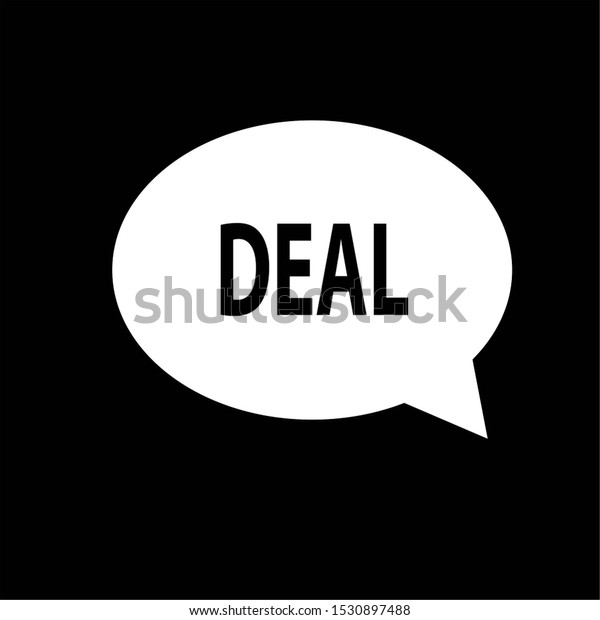 Speech Bubble Background Deal Stock Illustration 1530897488