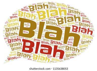 Speech Bubble Blah Blah Stock Illustration 1135638053 | Shutterstock