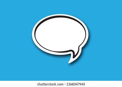 Speech Bubble Blue Background Stock Illustration 1368347945 | Shutterstock