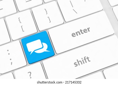Speech Bubble Key Button On Keyboard Stock Illustration 217145332 ...
