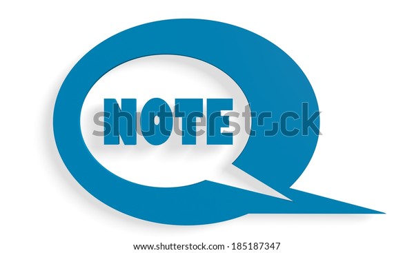 Speech Bubble Note Word Stock Illustration 185187347 | Shutterstock