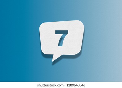 Number Seven Vector Label Red Stock Vector (Royalty Free) 333052265 ...