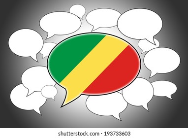 Speech Bubbles Concept Flag Congo Stock Illustration 193733603 ...