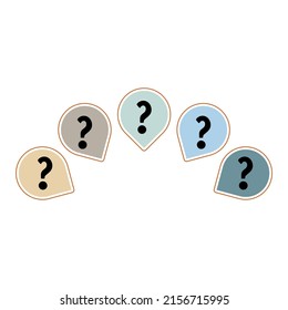 Speech Bubbles Question Mark Icon Isolated Stock Illustration ...