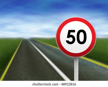 130 Speed Limit Sign German Autobahn Stok Fotoğrafı 1372747418 ...