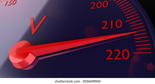 Speedometer Abstract Concept 3d Render Stock Illustration 2034698960