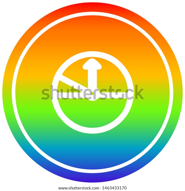 Speedometer Circular Icon Rainbow Gradient Finish Stock Illustration ...