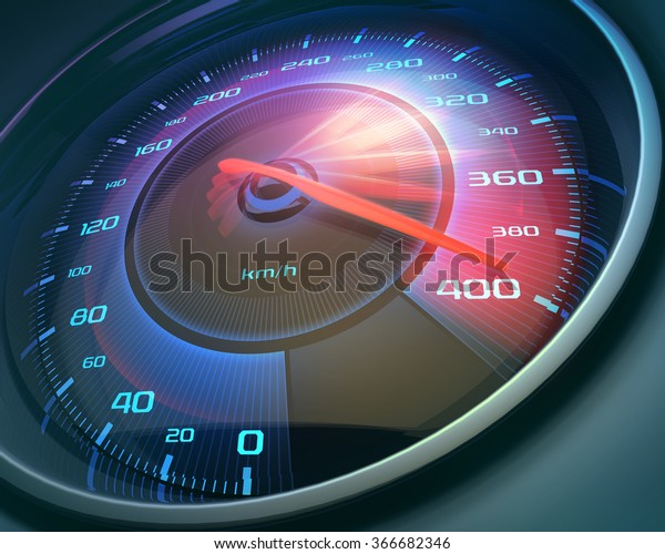 Speedometer Scoring High Speed Without Indicators Stock Illustration ...