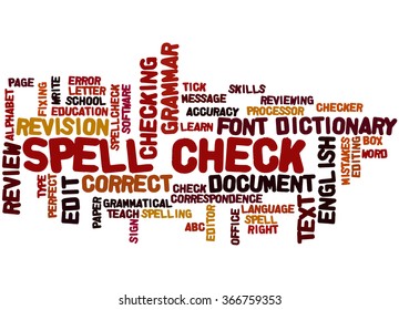Spell Check Word Cloud Concept On Stock Illustration 366759353 ...