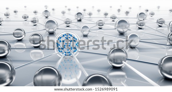 Sphere Network Structure Abstract Design Connection Stock Illustration ...